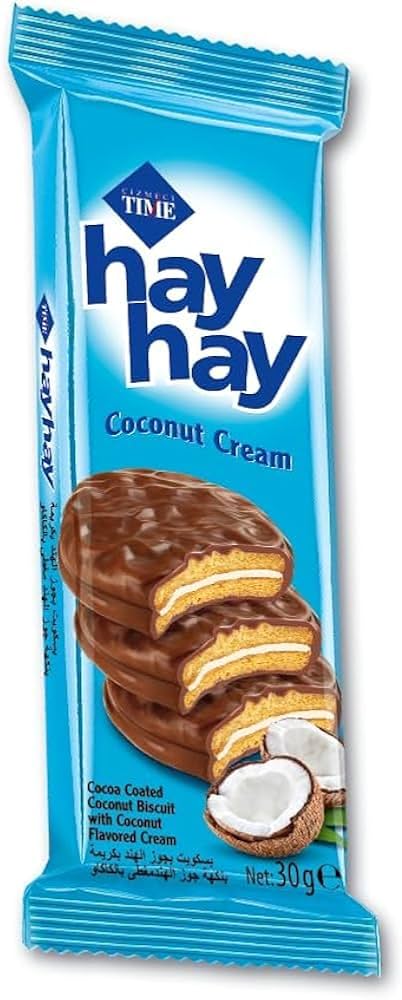 Time Hay Hay Cocoa Coated Coconut Biscuit Flavored Cream|30G – Mighty Foods