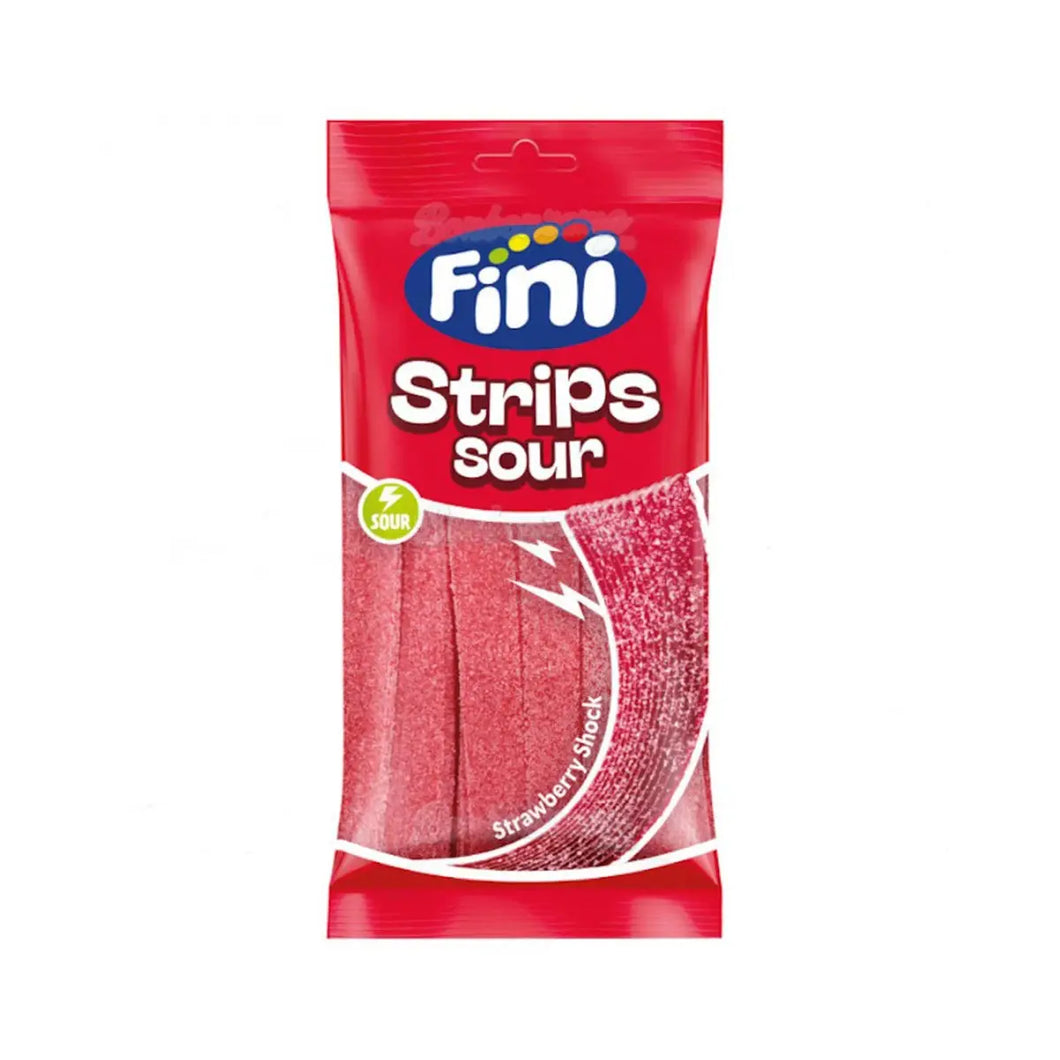 Fini Strips Sour Strawberry shock|90g – Mighty Foods