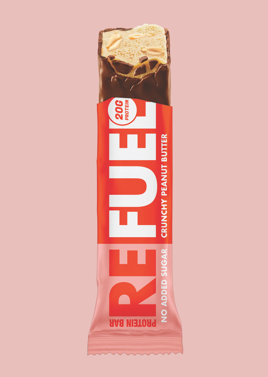 Refuel Crunchy Peanut Butter Protein Bar 60 gm – Mighty Foods