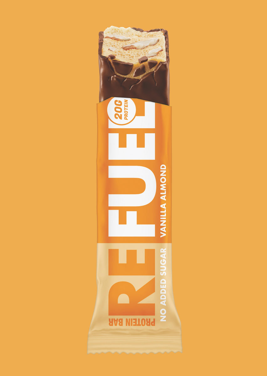 Refuel Vanilla Almond Protein Bar 60 gm – Mighty Foods